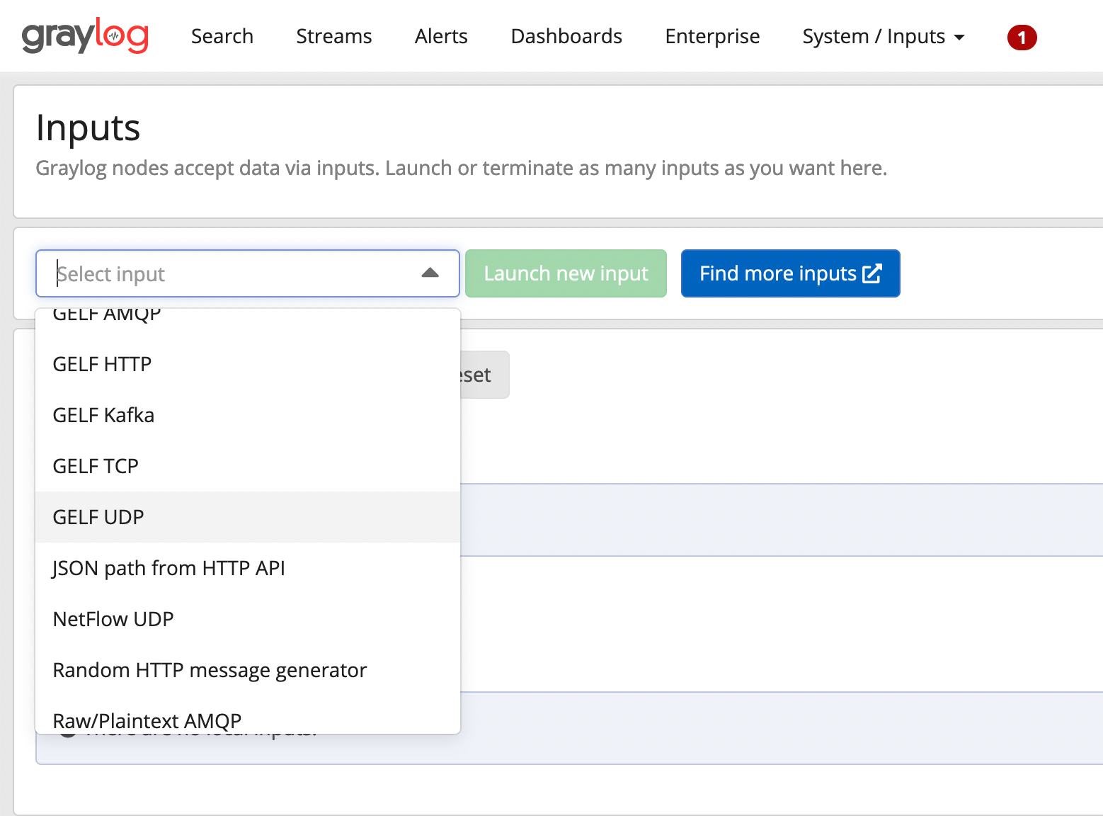 Graylog : Configurer les inputs Graylog : Configurer les inputs