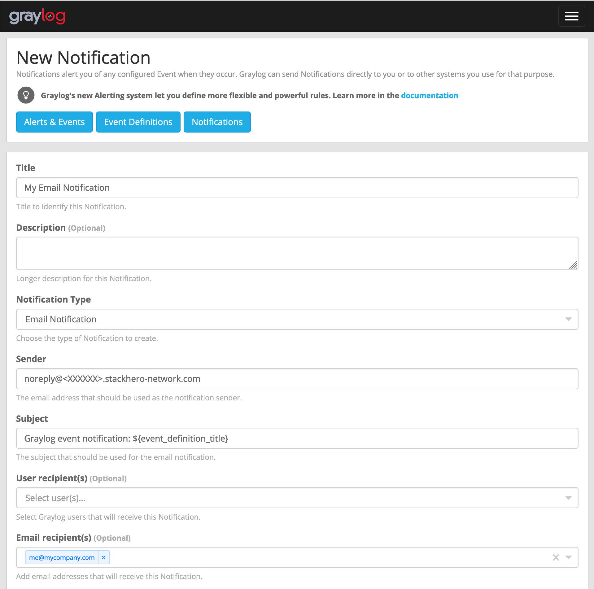 Graylog: Alerting