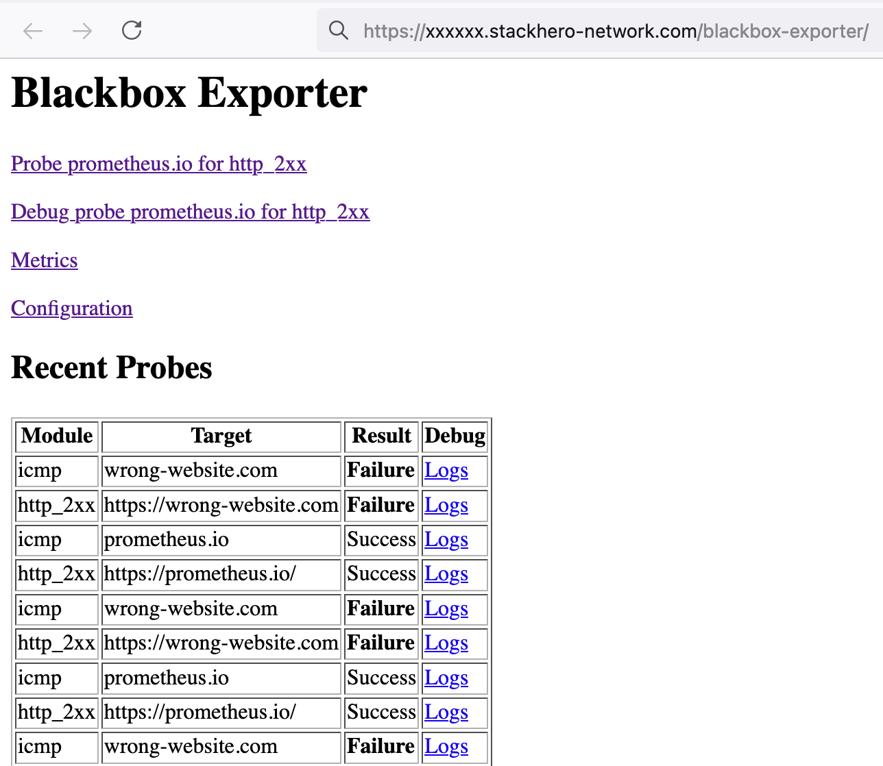 Prometheus : Blackbox Exporter